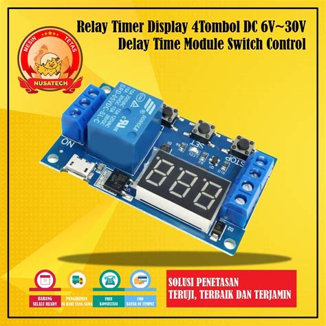 Jual Relay Timer Display 4tombol Dc 6v~30v Delay Time Module Switch