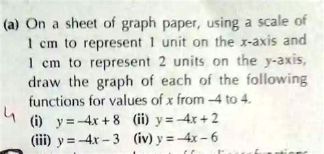 a on sheet of graph paper using scale of cm lo represent unit on the r