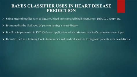 heart disease prediction using naive bayes algorithm pptx