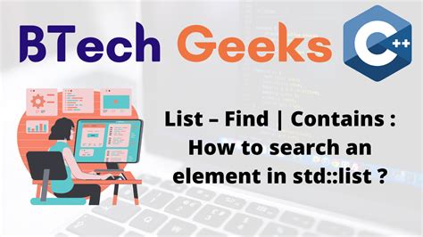 c list get element c list find contains how to search an element in std list