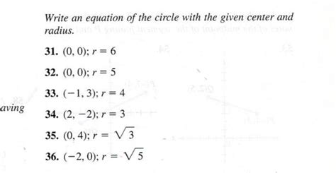 Solved In Exercises Match Each Center Radius Form Of Chegg