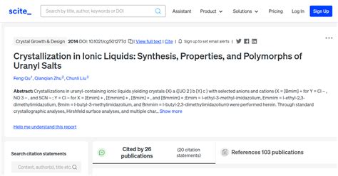 Crystallization In Ionic Liquids Synthesis Properties And Polymorphs