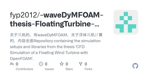Github Fyp2012 Wavedymfoam Thesis Floatingturbine Main 关于风机的，有