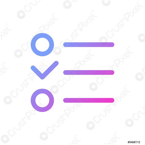 Checklist Pixel Perfect Gradient Linear Ui Icon Stock Vector 5468112 Crushpixel