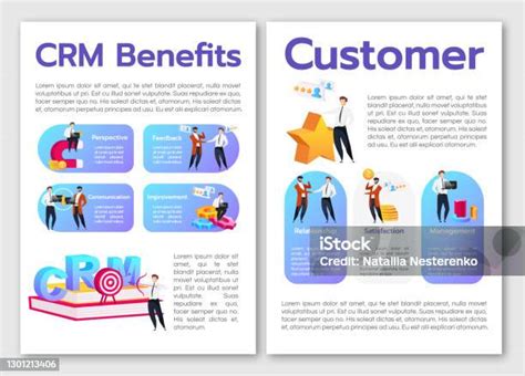 Crm 有利於平面向量手冊範本透視和反饋傳單摺頁冊可列印的傳單設計通信雜誌頁面卡通年度報告資訊圖海報文字空間向量圖形及更多客戶服務員圖片