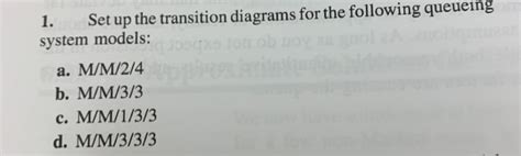 Solved 1 Set Up The Transition Diagrams For The Following