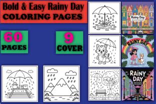 Rainy Day Bold And Easy Coloring Pages Graphic By Light Express