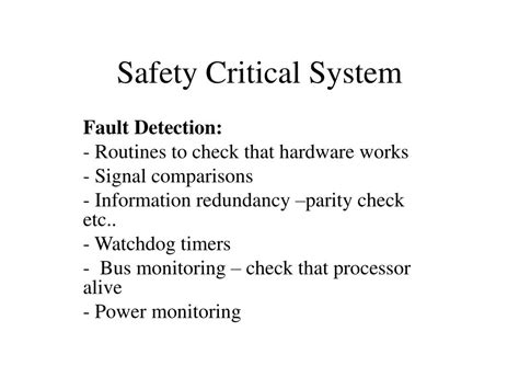 Ppt Safety Critical Systems Powerpoint Presentation Free Download