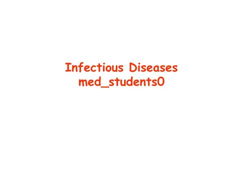 1 Infectious Disease General Ppt
