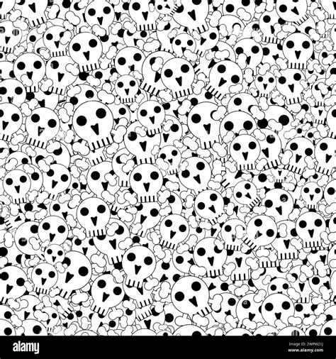 Skull And Crossbones Background Vector Seamless Pattern Stock Vector Image And Art Alamy