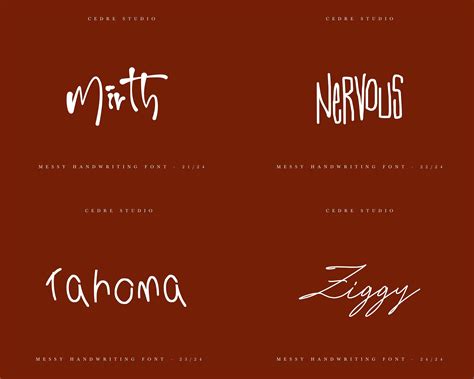 Messy Handwriting Fonts Bundle 2 Messy Handwriting Font Otf Procreate
