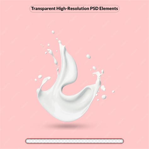 우유 또는 ⁇ 색 액체 스플래시 고립된 투명한 배경 프리미엄 Psd 파일