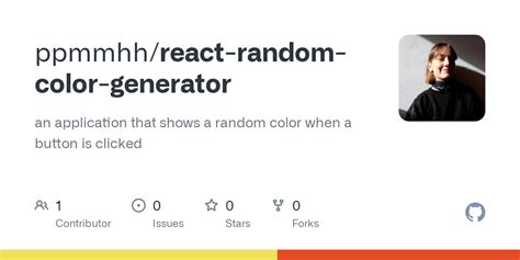 Github Ppmmhhreact Random Color Generator An Application That Shows A Random Color When A