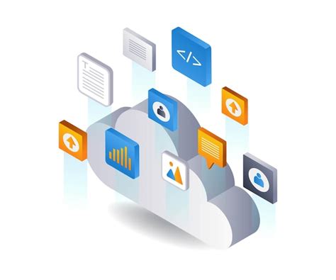 Premium Vector Data Cloud Server Technology Infographics 3d