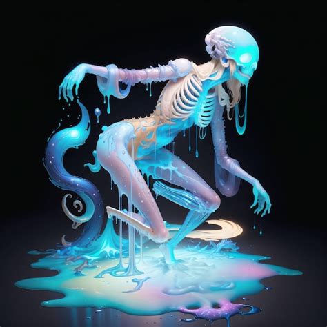 Premium Ai Image Ectoplasm Skeleton