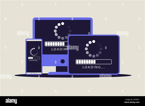Update Concept Application Loading Process Symbol Web Screens Vector Illustration Flat Stock