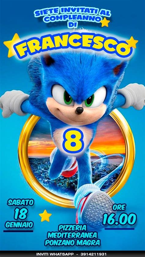 Invito Compleanno Sonic Compleanno Sonic Feste Di Compleanno A Tema Festa Di Battesimo
