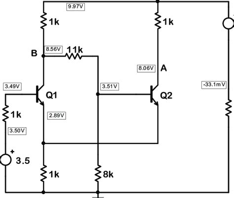 Schmitt Trigger And The Results Of Default Dc Analysis In Isspice4