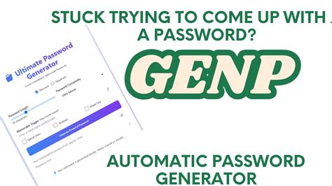 Generate Password Automatically With Genp Youtube
