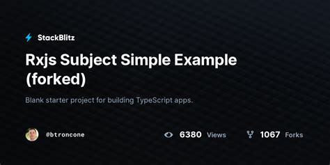 Rxjs Subject Simple Example Forked Stackblitz
