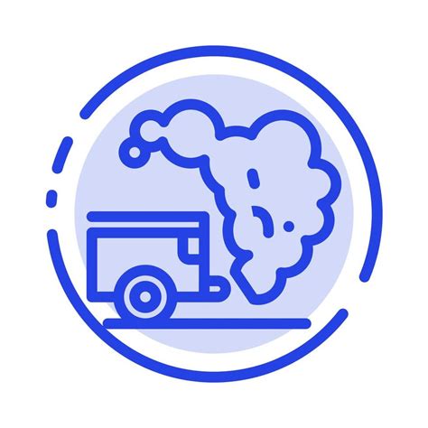 Dump Environment Garbage Pollution Blue Dotted Line Line Icon 19173319