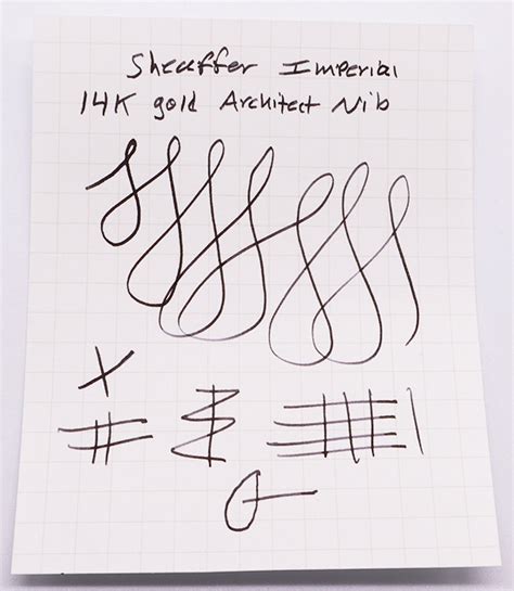 Sheaffer Imperial 14k V Inlay Nib Architect Grind New Peyton