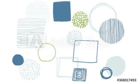 Hand Drawn Shapes Background Vector Ad Drawn Hand Shapes