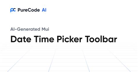 Generate Mui Date Time Picker Toolbar Components Purecode