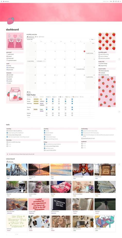 My Notion Dashboard Freetemplate Notions Life Planner Organization