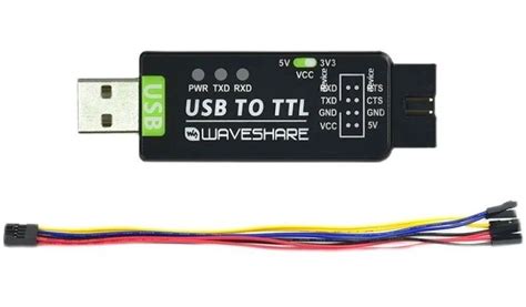 Konwerter USB TTL FTDI FT232RL 3 3 5V LED Waveshare Industrial ELIPTOR Sklep On Line