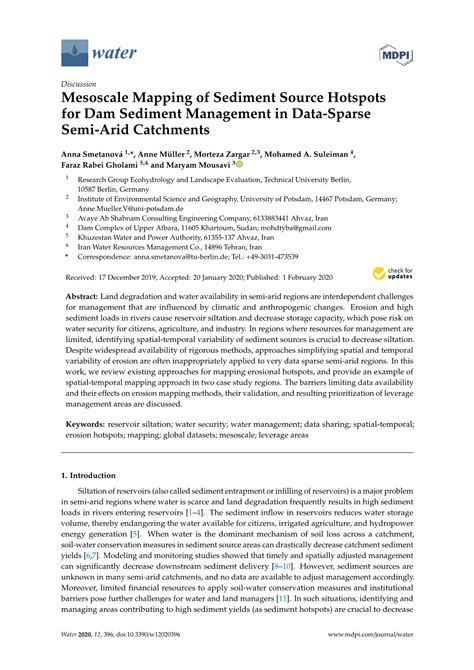 Mesoscale Mapping Of Sediment Source Hotspots For Dam Sediment