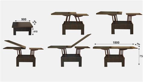 Журнальний столик трансформер в обідній стіл як вибрати і зробити