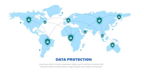 Global Data Security Personal Cyber Royalty Free Vector