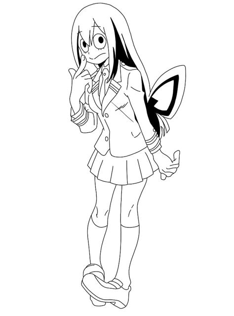 Tsuyu Asui Cute Face Coloring Page Anime Coloring Pages Porn Sex Picture