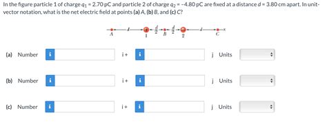 Solved In The Figure Particle 1 Of Charge Q 1 2 7pC And Chegg Com