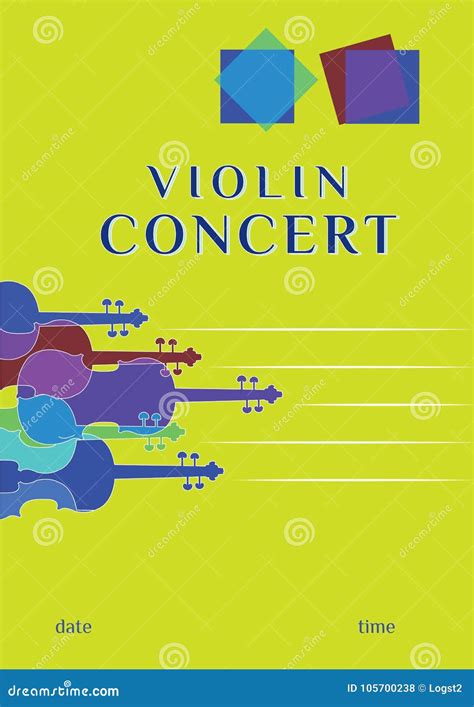 Violin Concert Vector Poster Classic Music Poster Jazz Music Template