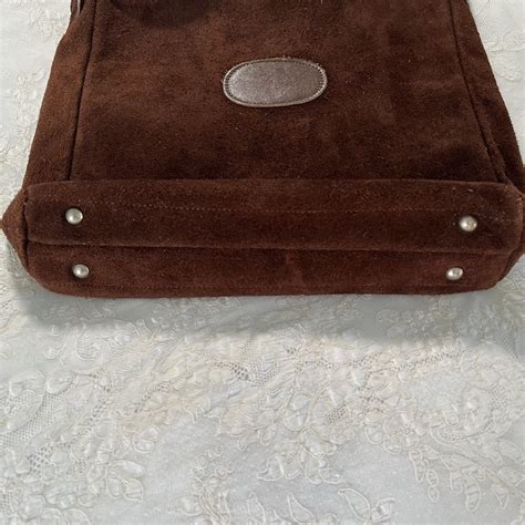 Vintage Brown Suede Leather Shoulder Bag Vintage Depop