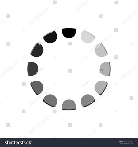 Vektor Stok Segmented Preloader Buffer Shape Progress Indicator Tanpa