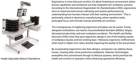 The Role Of Ergonomics In Electronics Production How Robotas Technologies Optimises Ergonomics
