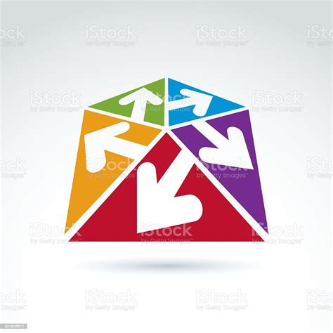 벡터 추상적임 3d 아이콘 5개 화살표 추상적임 기호까지 디자인 개념에 대한 스톡 벡터 아트 및 기타 이미지 개념 개념과 주제 기업 재무와 산업 Istock