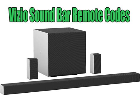 Vizio Sound Bar Remote Codes The Full List Of Codes