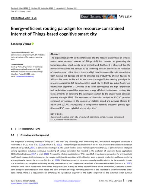 Energy‐efficient Routing Paradigm For Resource‐constrained Internet Of