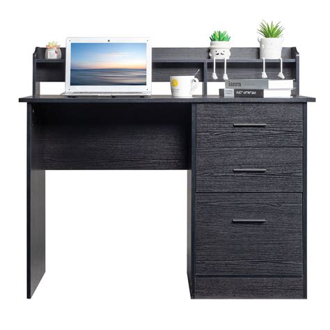 Vintage Desk With Storage Particleboard Triamine Desktop With Hutch Modern Computer Table