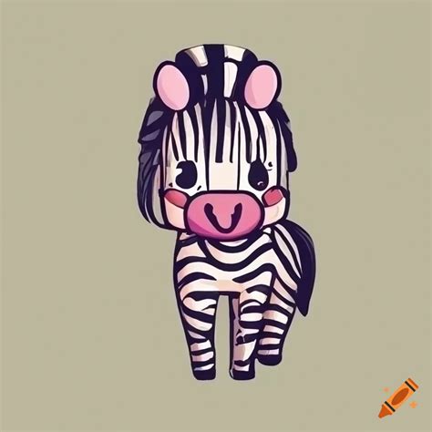 Cute Cartoon Zebra