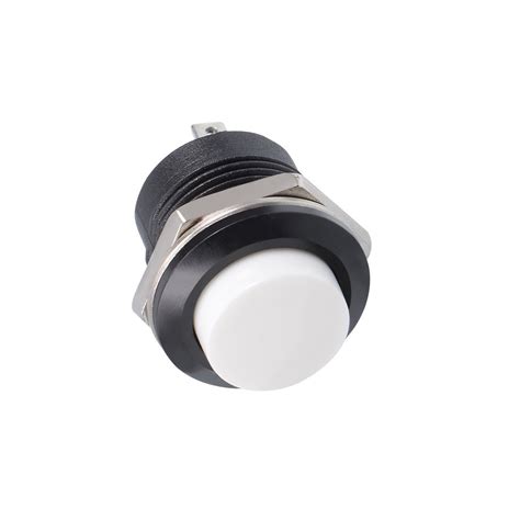 White R13 507 16mm 2pin Momentary Self Reset Round Cap Push Button