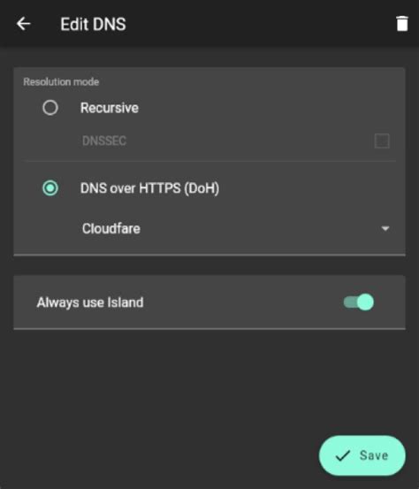 Domain Name System Dns Options In Island — Island Support
