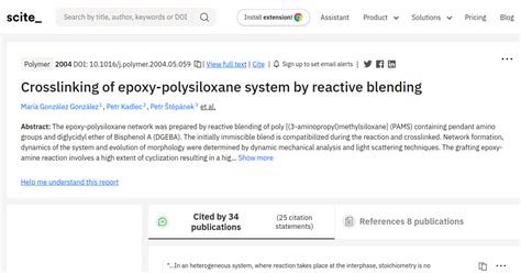 Crosslinking Of Epoxy Polysiloxane System By Reactive Blending