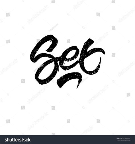 Sex Ink Hand Lettering Modern Brush Stock Vector Royalty Free