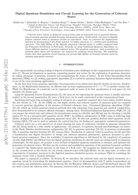 Pdf Digital Quantum Simulation And Circuit Learning For The