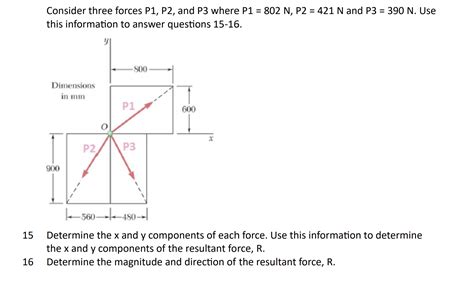 Solved Consider Three Forces P1 P2 And P3 Where P1 802